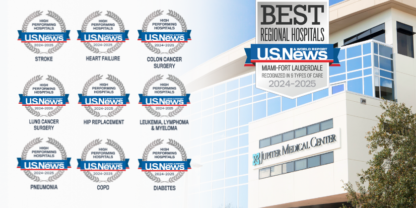 U.S. News & World Report Names Jupiter Medical Center a Best Regional Hospital for 2024-2025